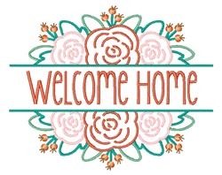 Welcome Home Embroidery Design | EmbroideryDesigns.com