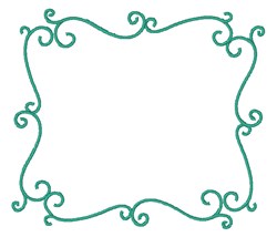 Swirly Square Frame Embroidery Design | EmbroideryDesigns.com