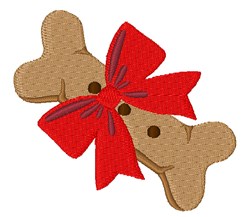 Christmas Dog Bone Embroidery Design | EmbroideryDesigns.com