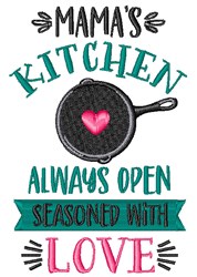Kitchen Frying Pan Embroidery Design | EmbroideryDesigns.com