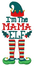 Split Christmas Elf Embroidery Design | EmbroideryDesigns.com