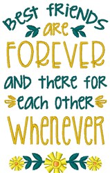 Best Friends Embroidery Design | EmbroideryDesigns.com