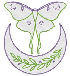 Lunar Moth Embroidery Design | EmbroideryDesigns.com