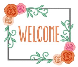 Welcome Roses Embroidery Design | EmbroideryDesigns.com