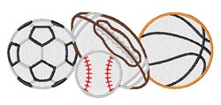 Sports Balls Embroidery Design | EmbroideryDesigns.com