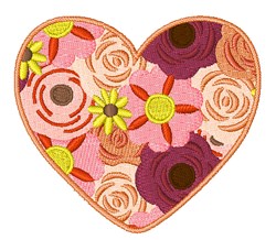 Flower Heart Embroidery Design | EmbroideryDesigns.com