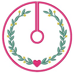 Vintage Flower Circle Embroidery Design | EmbroideryDesigns.com