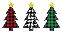 Applique Christmas Trees Embroidery Design | EmbroideryDesigns.com