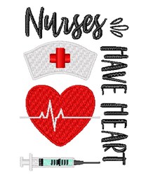 Nurses Have Heart Embroidery Design | EmbroideryDesigns.com