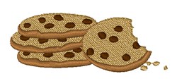 Chocolate Chip Cookies Embroidery Design | EmbroideryDesigns.com