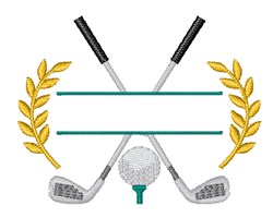 Split Frame Golf Clubs Embroidery Design | EmbroideryDesigns.com