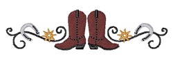 Cowboy Boots Embroidery Design | EmbroideryDesigns.com