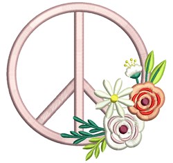 Peace Sign Embroidery Design | EmbroideryDesigns.com