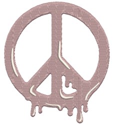 Dripping Peace Sign Embroidery Design | EmbroideryDesigns.com