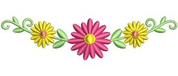 Flower Border Embroidery Design | EmbroideryDesigns.com