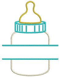 Split Baby Bottle Embroidery Design | EmbroideryDesigns.com