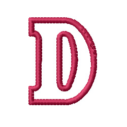 Kids Block Letter D Embroidery Design | EmbroideryDesigns.com