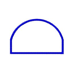 Semi-Circle Outline Embroidery Design | EmbroideryDesigns.com