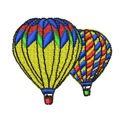 2 balloons Embroidery Design | EmbroideryDesigns.com