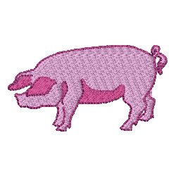 Pig Embroidery Design | EmbroideryDesigns.com
