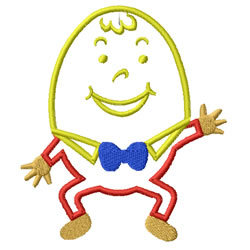 Humpty Dumpty Embroidery Design | EmbroideryDesigns.com
