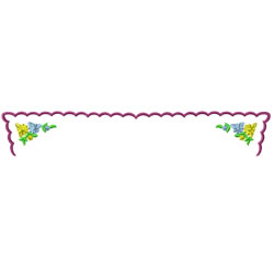 Floral Scallop Border Embroidery Design | EmbroideryDesigns.com