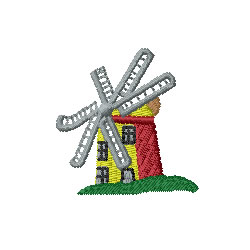 Windmill Embroidery Design | EmbroideryDesigns.com