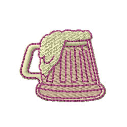 Beer Embroidery Design | EmbroideryDesigns.com