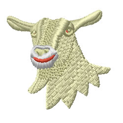 Goat Head Embroidery Design | EmbroideryDesigns.com