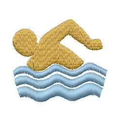 Swimmer Embroidery Design | EmbroideryDesigns.com