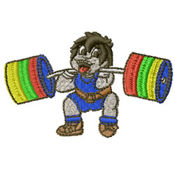 Weightlifter Embroidery Design | EmbroideryDesigns.com