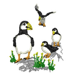 Puffin Embroidery Design | EmbroideryDesigns.com