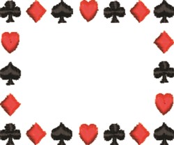 Card Suit Border Embroidery Design | EmbroideryDesigns.com