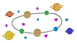 Solar System Embroidery Design | EmbroideryDesigns.com