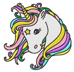 Unicorn Head Embroidery Design | EmbroideryDesigns.com