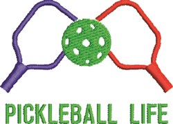Pickleball Life Embroidery Design | EmbroideryDesigns.com