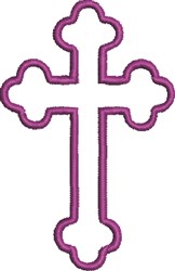 Cross Outline Embroidery Design | EmbroideryDesigns.com