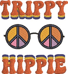 Trippy Hippie Embroidery Design | EmbroideryDesigns.com