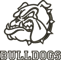 Bulldogs Mascot Embroidery Design | EmbroideryDesigns.com