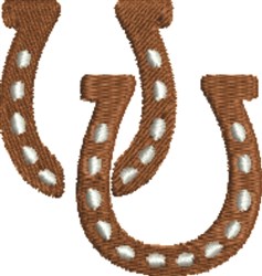 Horseshoe Pair Embroidery Design | EmbroideryDesigns.com