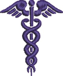 Caduceus Embroidery Design | EmbroideryDesigns.com
