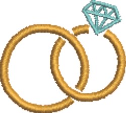 Wedding Rings Embroidery Design | EmbroideryDesigns.com