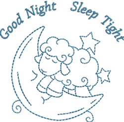 Sleep Tight Embroidery Design | EmbroideryDesigns.com
