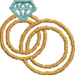 Wedding Rings Embroidery Design | EmbroideryDesigns.com