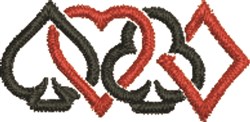 Card Suits Embroidery Design | EmbroideryDesigns.com