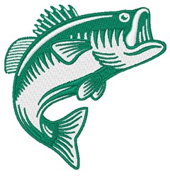 Bass Fish Embroidery Design | EmbroideryDesigns.com