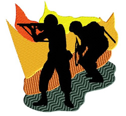 Soldiers Embroidery Design | EmbroideryDesigns.com
