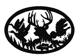 Hunting Scene Embroidery Design | EmbroideryDesigns.com