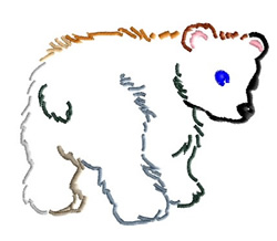Bear Cub Embroidery Design | EmbroideryDesigns.com