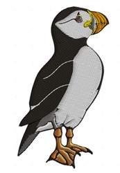 Atlantic Puffin Embroidery Design | EmbroideryDesigns.com